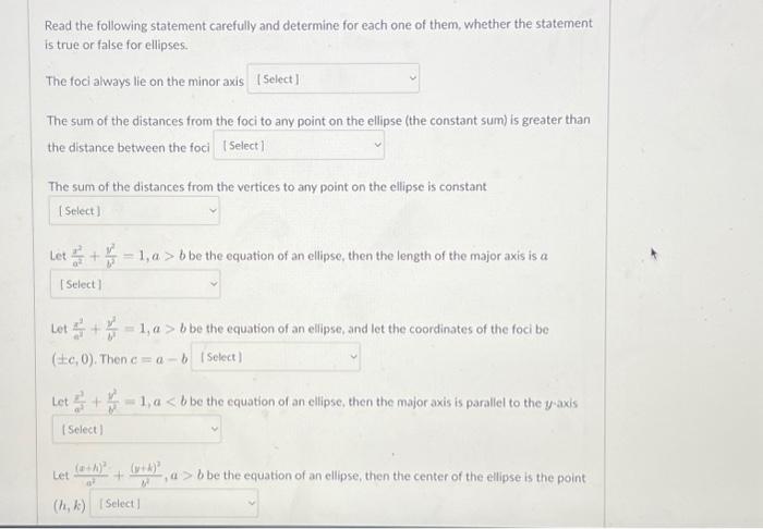 Solved Read the following statement carefully and determine | Chegg.com