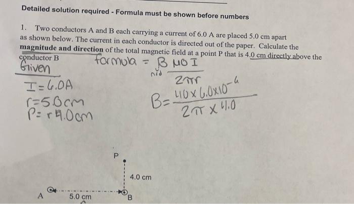 Solved Detailed solution required - Formula must be shown | Chegg.com