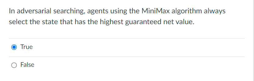 Solved In adversarial searching, agents using the MiniMax | Chegg.com
