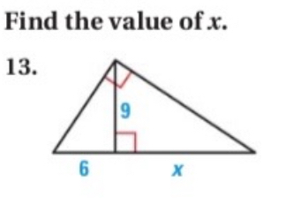 Solved Use similar triangles to find the value of x | Chegg.com