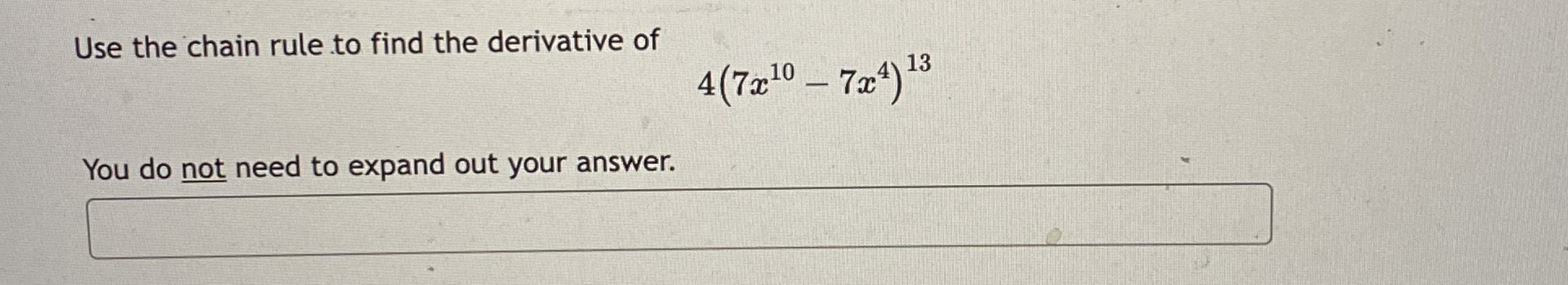 Solved Use the chain rule to find the derivative | Chegg.com