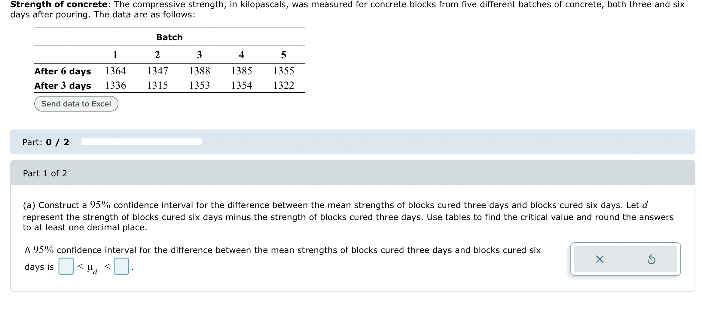 Solved Strength of concrete: The compressive strength, in | Chegg.com
