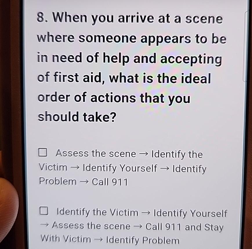 Solved When you arrive at a scene where someone appears to | Chegg.com