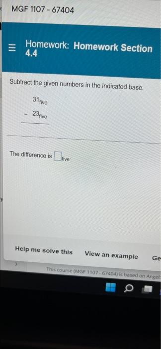 Solved MGF 1107-67404 Homework: Homework Section 4.4 | Chegg.com