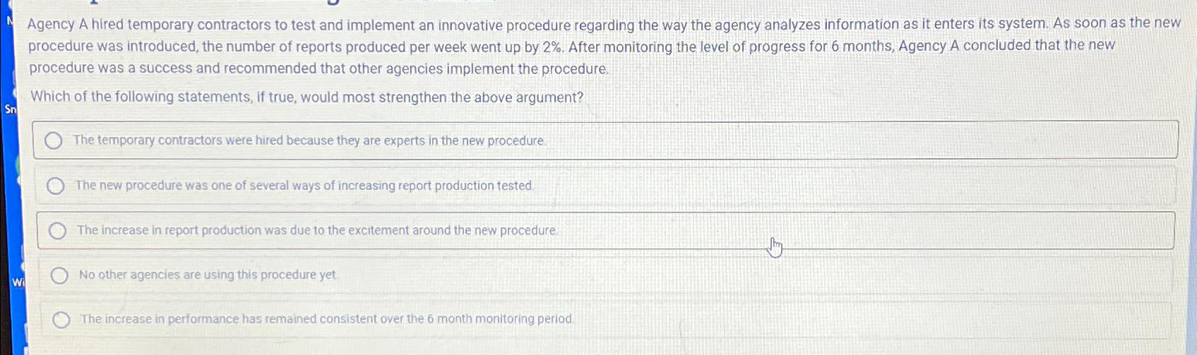 Solved Agency A hired temporary contractors to test and | Chegg.com