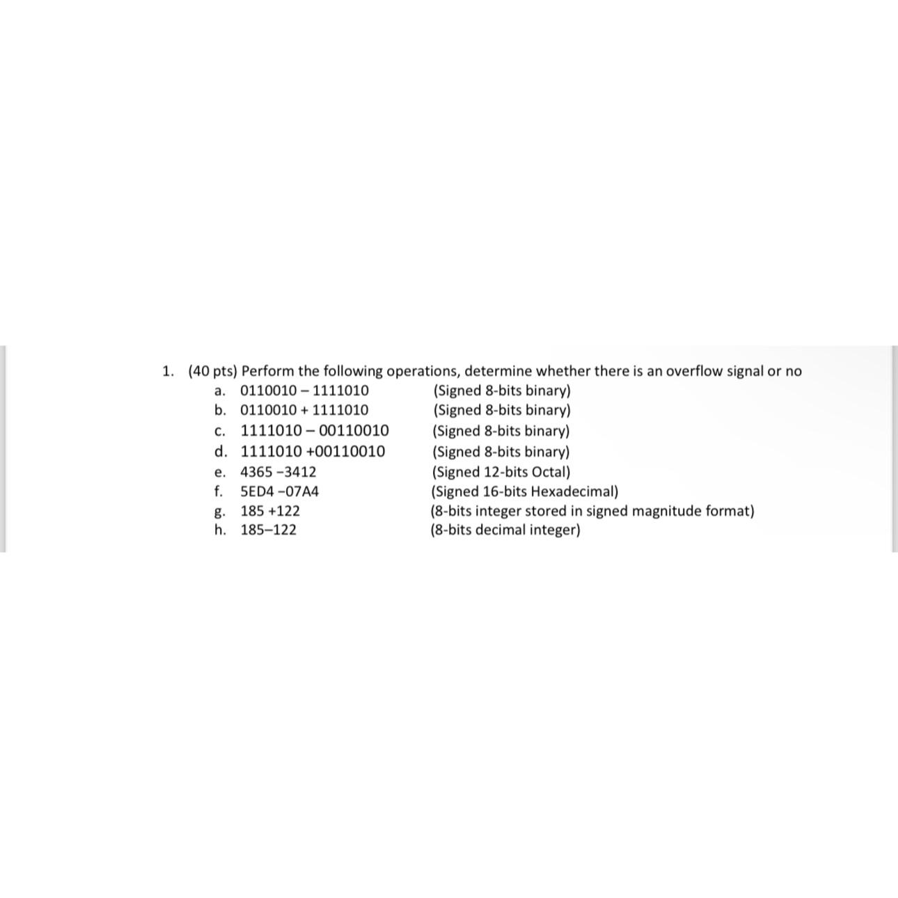 Solved 40 ﻿pts ﻿perform The Following Operations