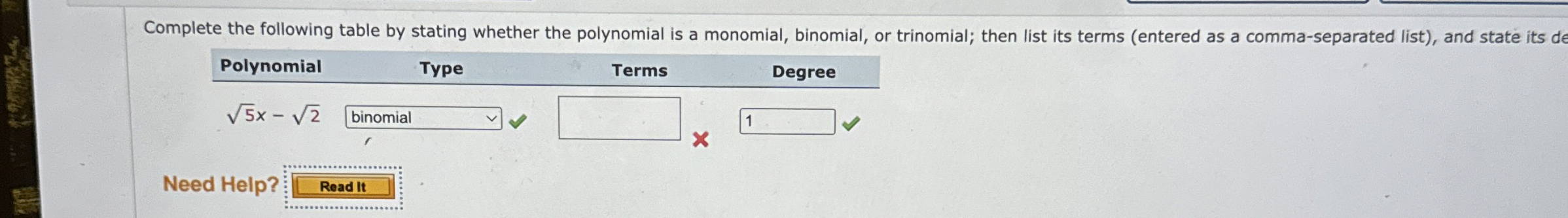 Solved Complete the following table by stating whether the | Chegg.com