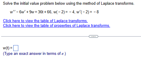 Solved Solve the initial value problem below using the | Chegg.com