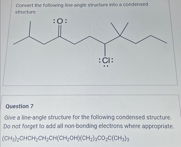 Solved Convert the following line-angle structure into a | Chegg.com