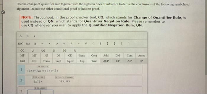 Solved Use the change of quantifier rule together with the | Chegg.com