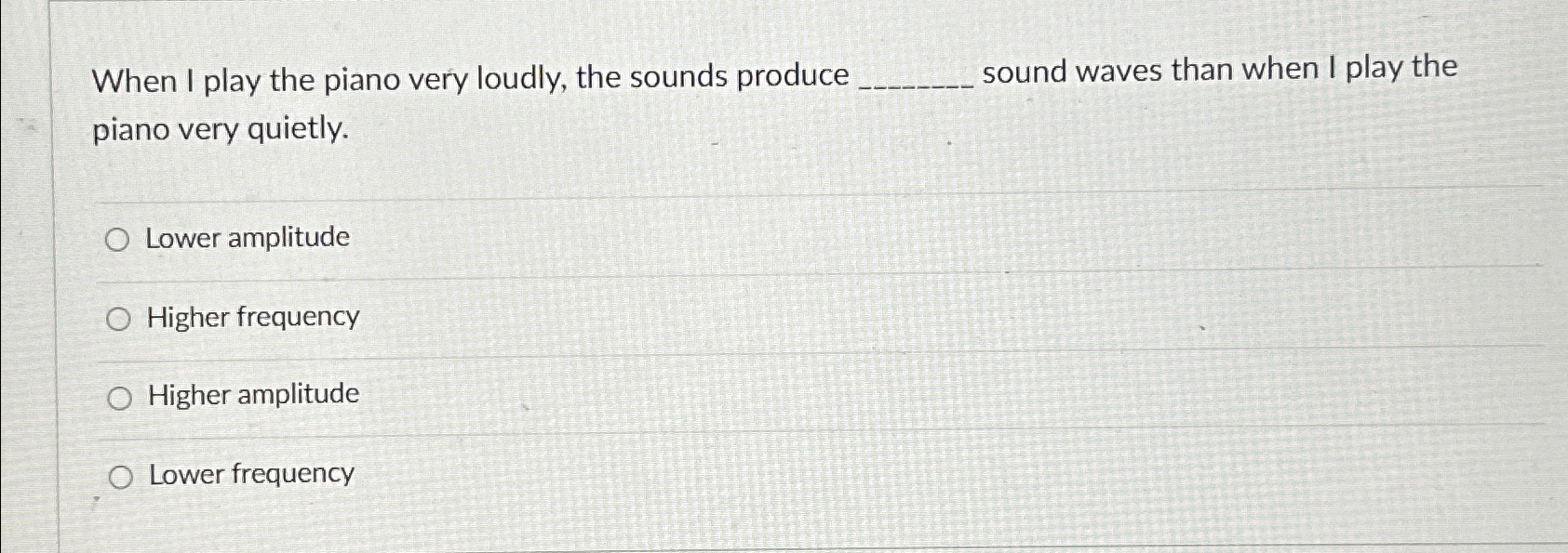 Solved When I play the piano very loudly, the sounds produce | Chegg.com