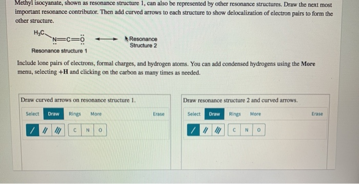Solved Methyl isocyanate, shown as resonance structure 1, | Chegg.com