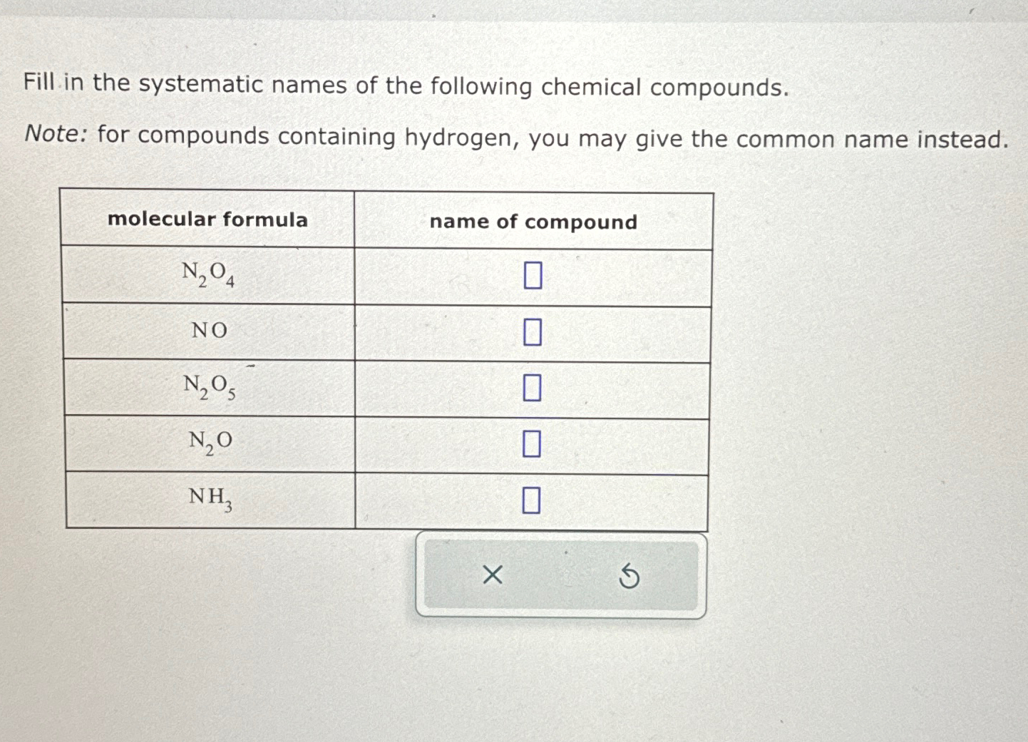 Solved Fill in the systematic names of the following | Chegg.com