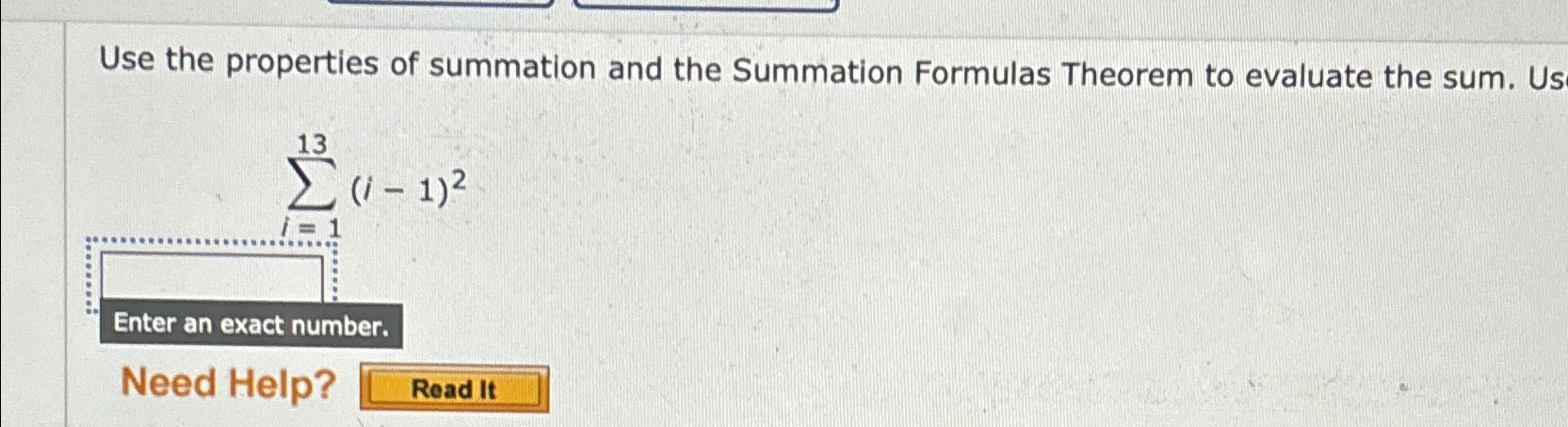 Use the properties of summation and the Summation | Chegg.com