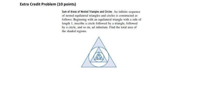 Solved Extra Credit Problem 10 Points Sum Of Areas Of