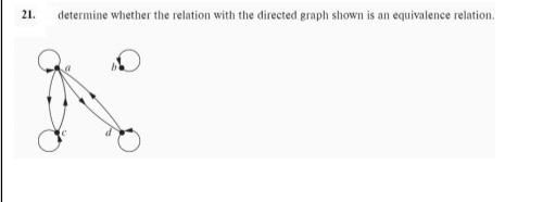 Solved 21. determine whether the relation with the directed | Chegg.com