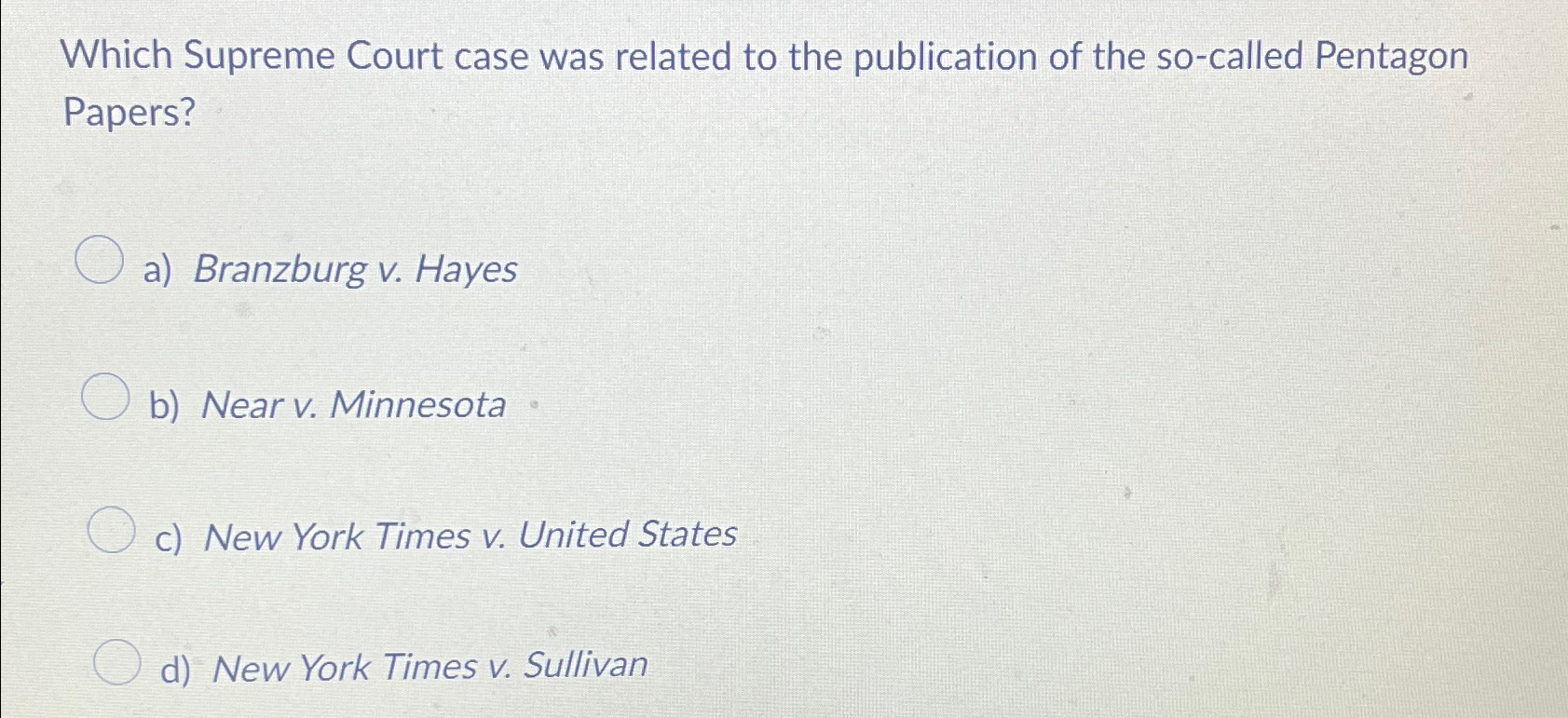 Solved Which Supreme Court case was related to the | Chegg.com