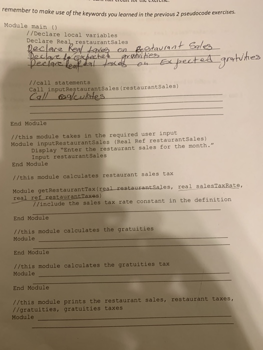 Solved danica Unit 3 Pseudocode and Modules This lab | Chegg.com