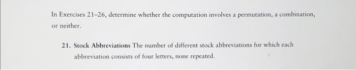 Solved In Exercises 21-26, determine whether the computation | Chegg.com