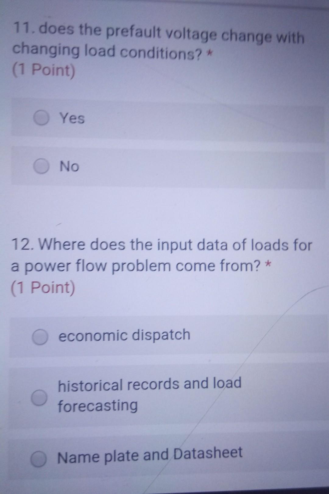 Solved 11. does the prefault voltage change with changing | Chegg.com