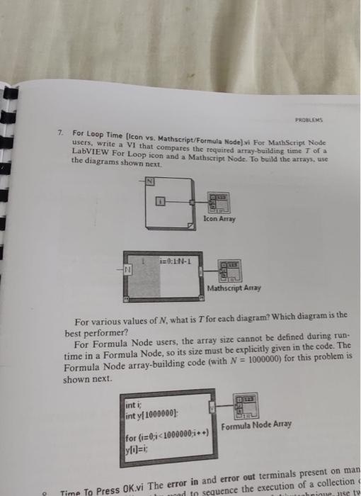 Solved PROBLEMS 7. For Loop Time (icon vs. | Chegg.com