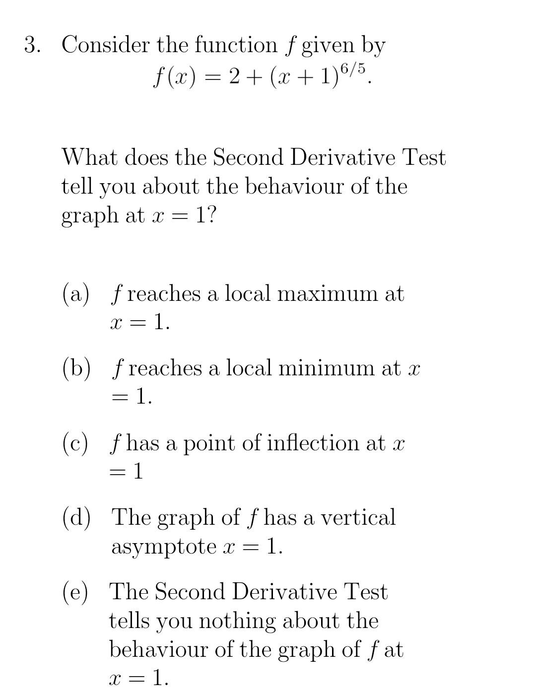 Solved 3 Consider The Function F Given By F X 2 X 1 6 5