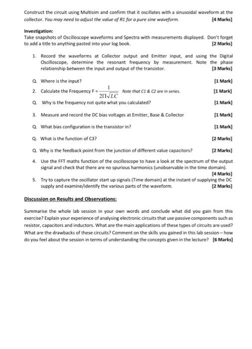 Solved [Total Marks: 30] Oscillators are repetitive waveform | Chegg.com