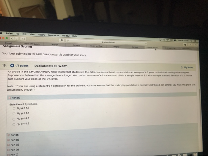 Solved Safari File Edt View History Bookmarks Window Help | Chegg.com