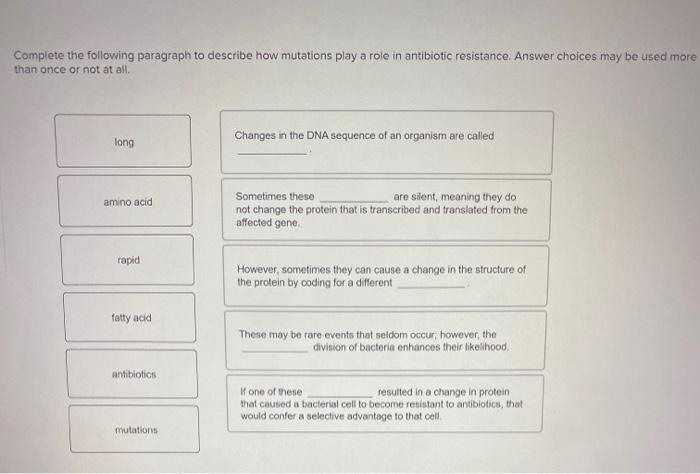 Solved Complete the following paragraph to describe how | Chegg.com