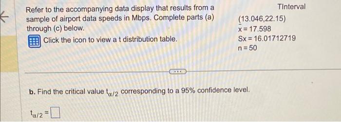 Solved Refer to the accompanying data display that results | Chegg.com
