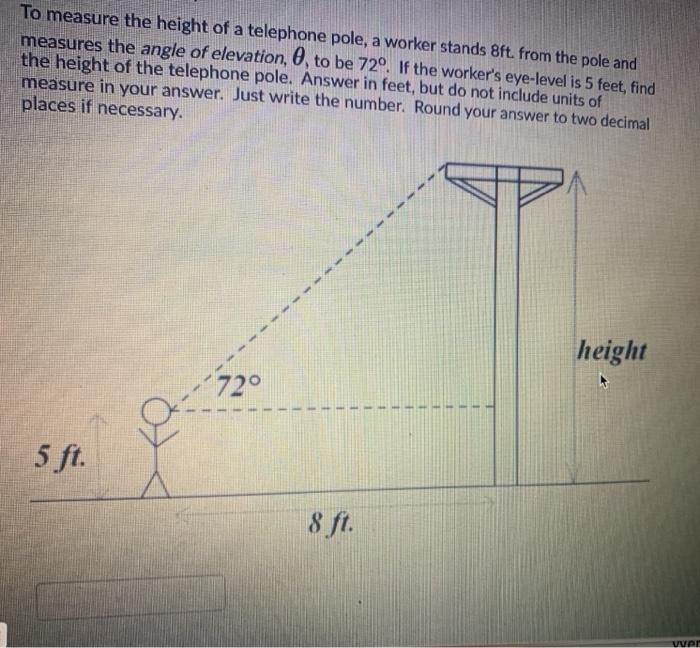 Solved To measure the height of a telephone pole, a worker | Chegg.com