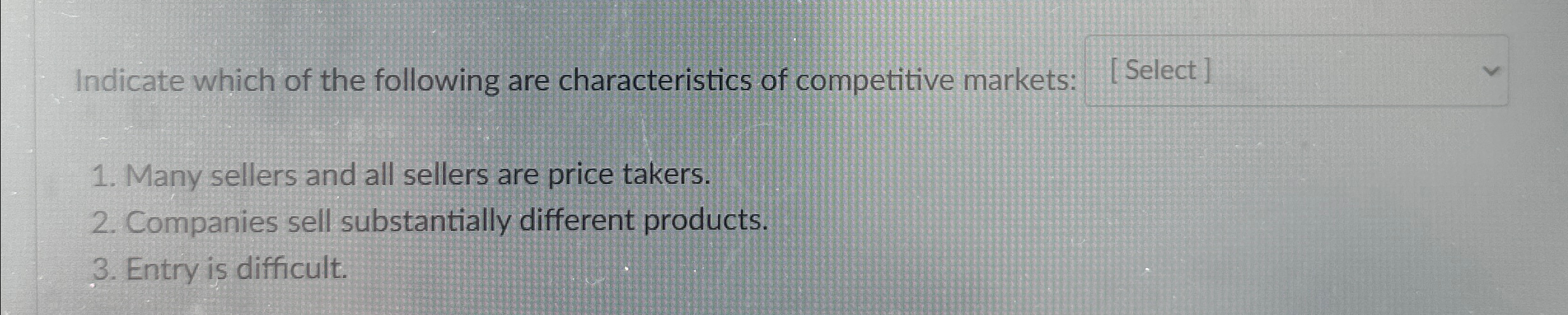 Solved Indicate which of the following are characteristics | Chegg.com