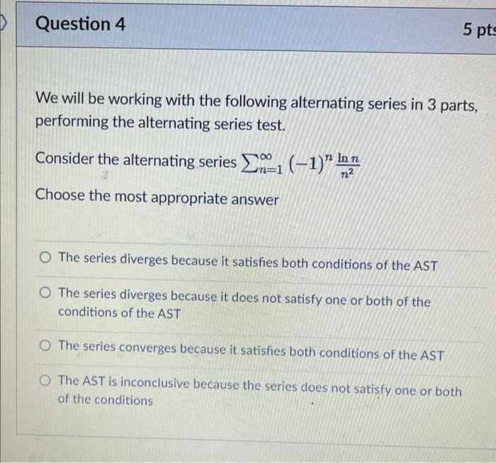 Solved We will be working with the following alternating | Chegg.com