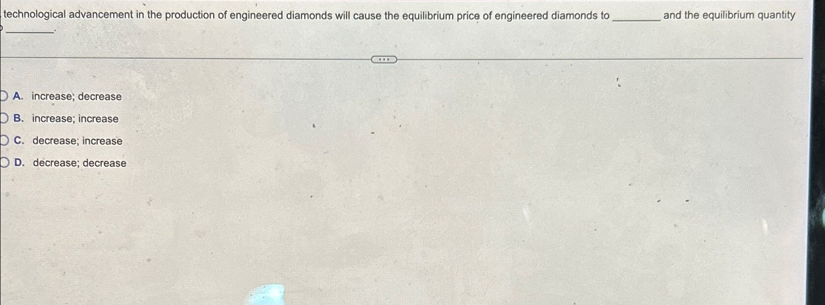 Solved technological advancement in the production of | Chegg.com