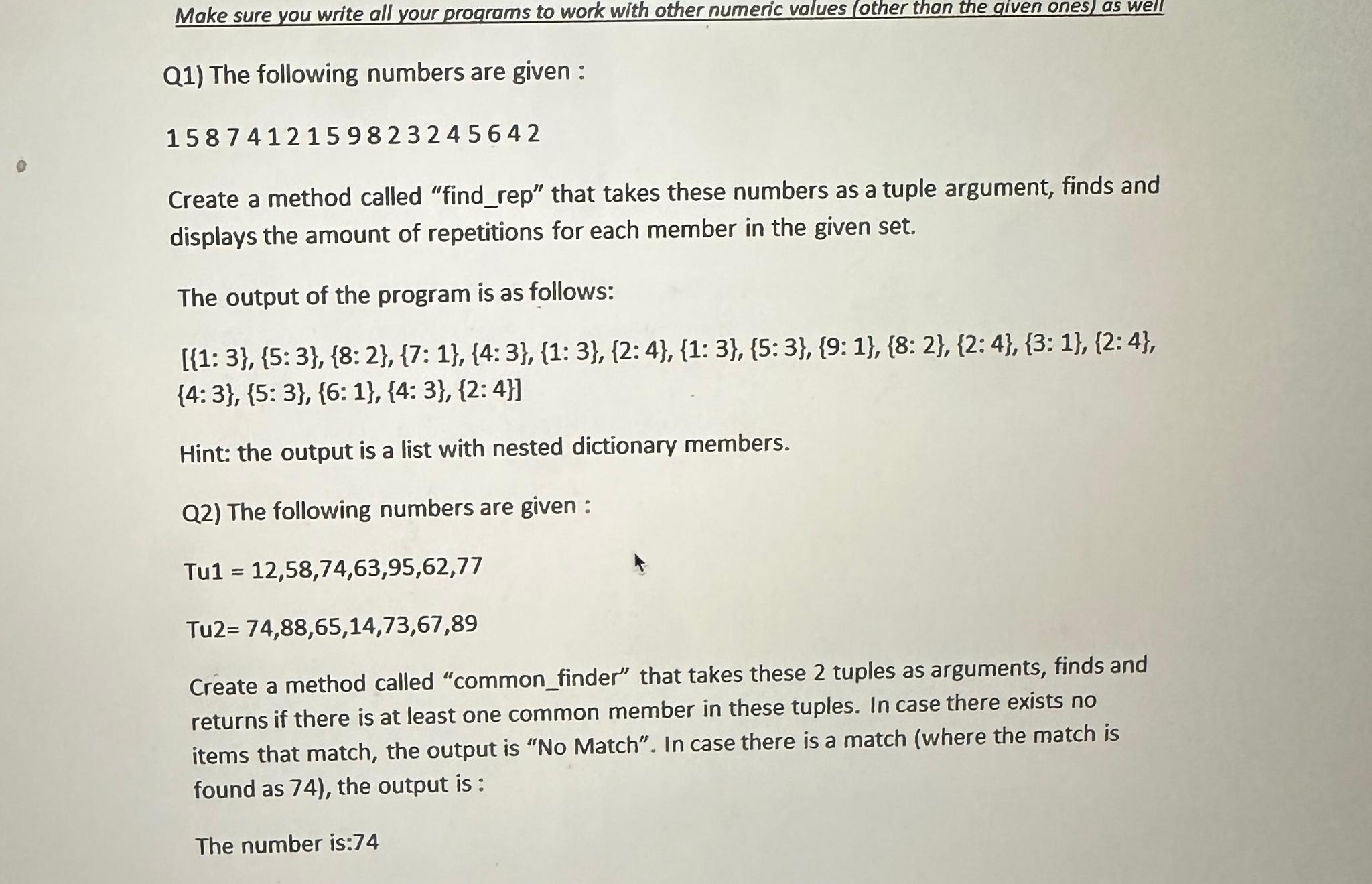 Solved Make sure you write all your programs to work with | Chegg.com