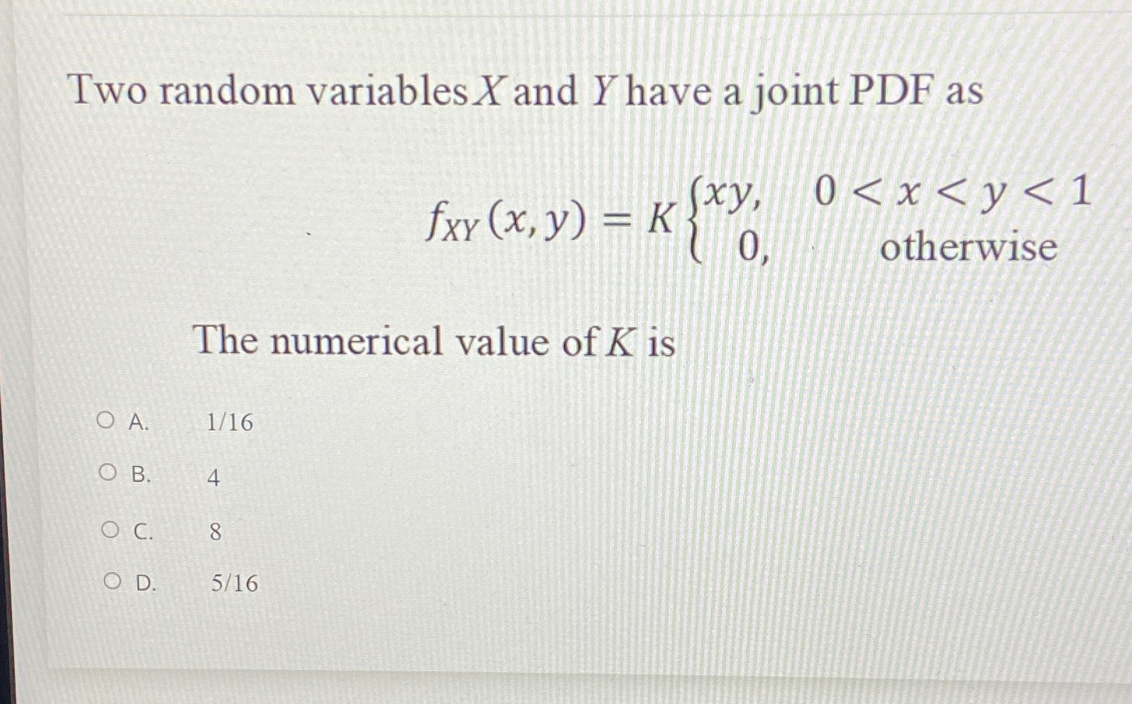 Solved Two random variables x ﻿and Y ﻿have a joint PDF | Chegg.com