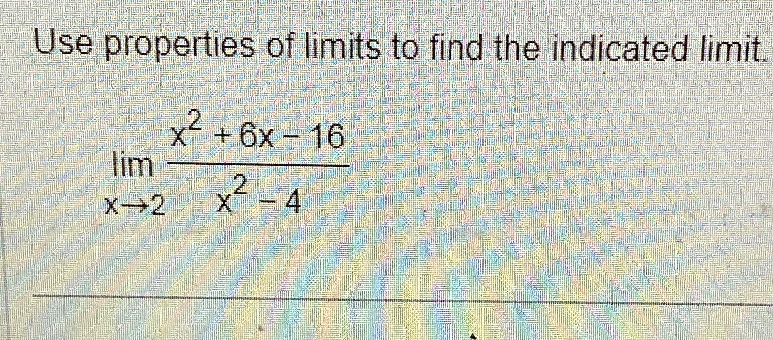 Solved Use properties of limits to find the indicated | Chegg.com Solved Use properties of limits to find the indicated | Chegg.com