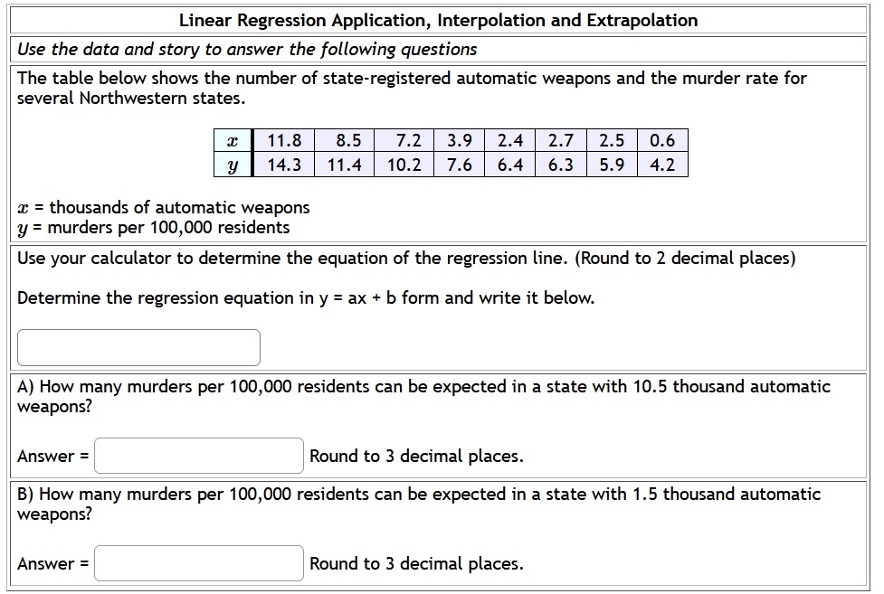 Solved Linear Regression Application, Interpolation and | Chegg.com