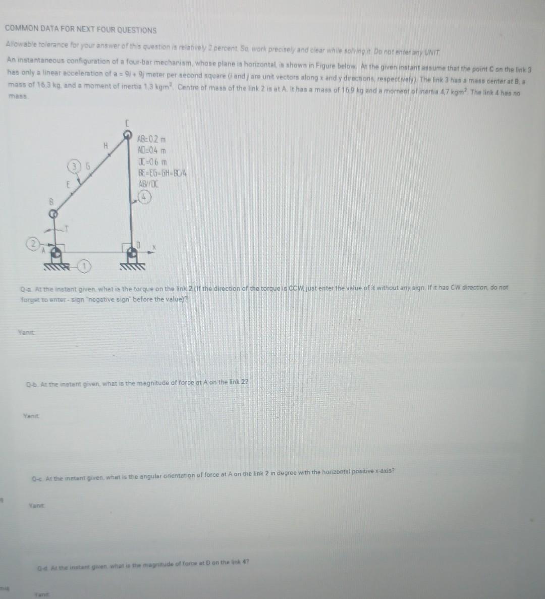 COMMON DATA FOR NEXT FOUR QUESTIONS Allowable | Chegg.com