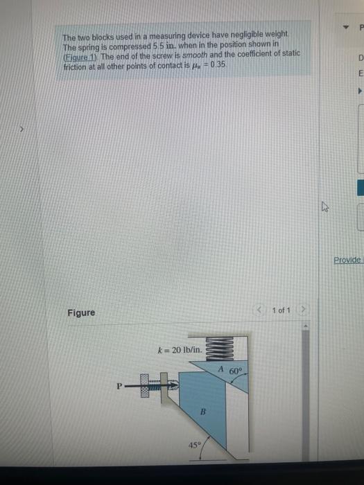 Solved The two blocks used in a measuring device have | Chegg.com
