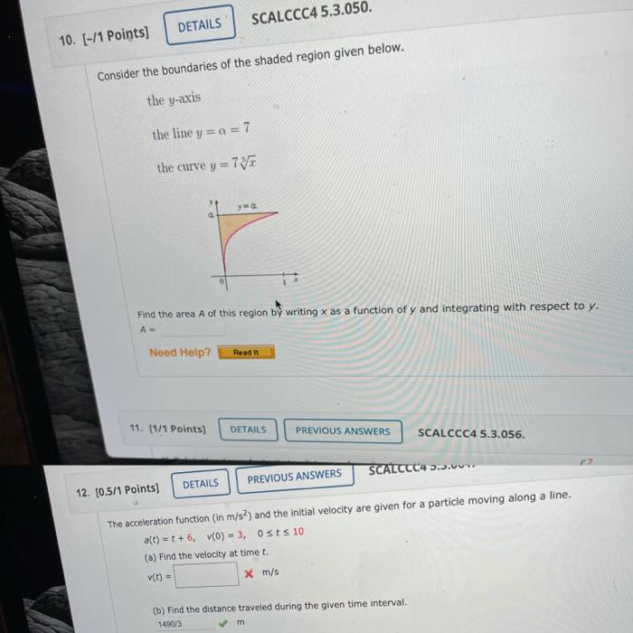 Solved SCALCCC45.3.050. DETAILS 10. [-/1 Points) Consider | Chegg.com