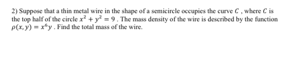 Solved Suppose that a thin metal wire in the shape of a | Chegg.com