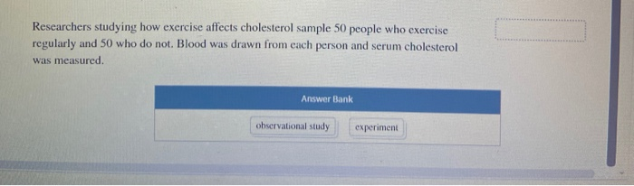 Solved Classify cach description as either an observational | Chegg.com