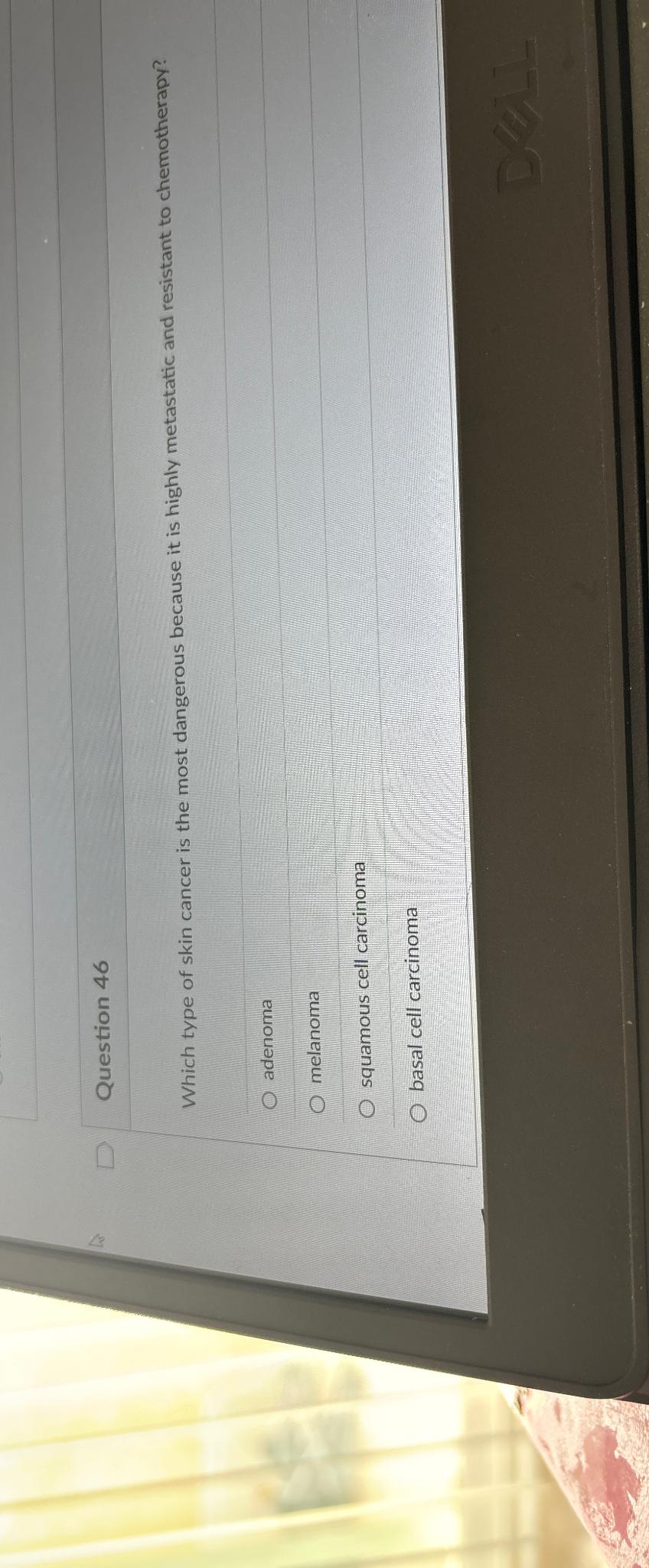 Solved Question 46Which type of skin cancer is the most | Chegg.com