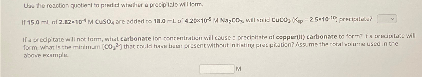 Solved Use the reaction quotient to predict whether a | Chegg.com