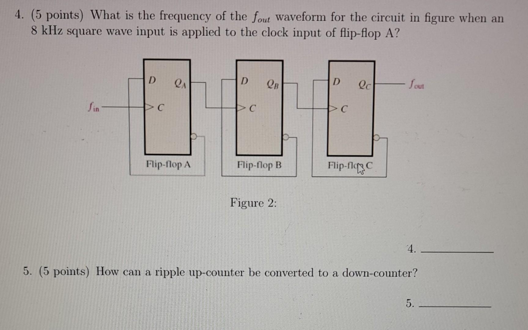 Solved 4. (5 points) What is the frequency of the fout | Chegg.com