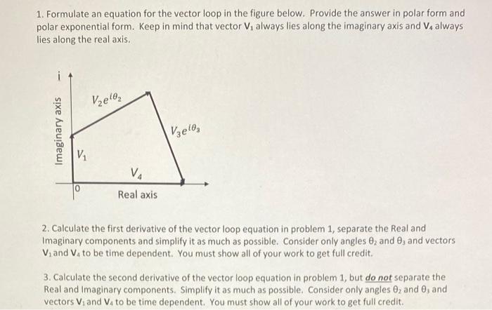 Solved 1. Formulate an equation for the vector loop in the | Chegg.com