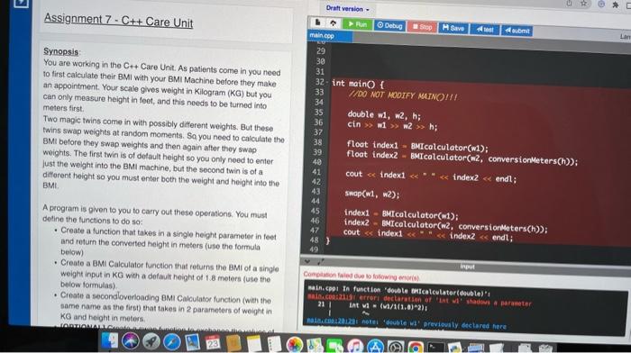 Solved Synopsis:- [OPTIONAL] Create a swap function to | Chegg.com