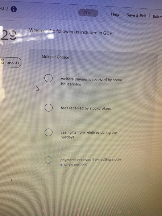 Solved Est 26 Saved Help Save & Exit Subm Which are | Chegg.com