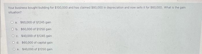 Solved Your business bought building for $100,000 and has | Chegg.com